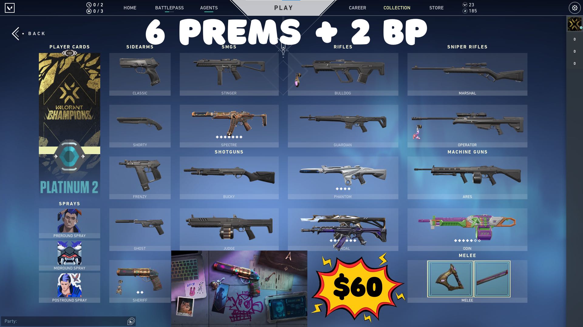 ARCANE BUNDLE SOL VANDAL 6 PREMIUM SKINS VALORANT ACCOUNT WTS/WTT IF U ...