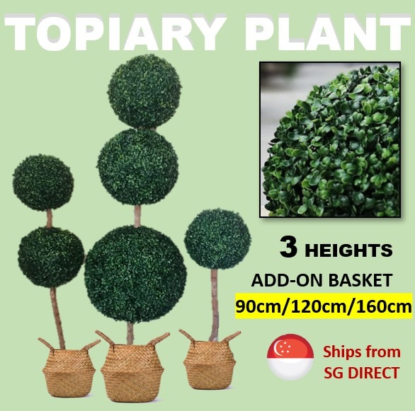 Artificial Topiary Plant Round Ball Bonsai Plant, Furniture & Home ...