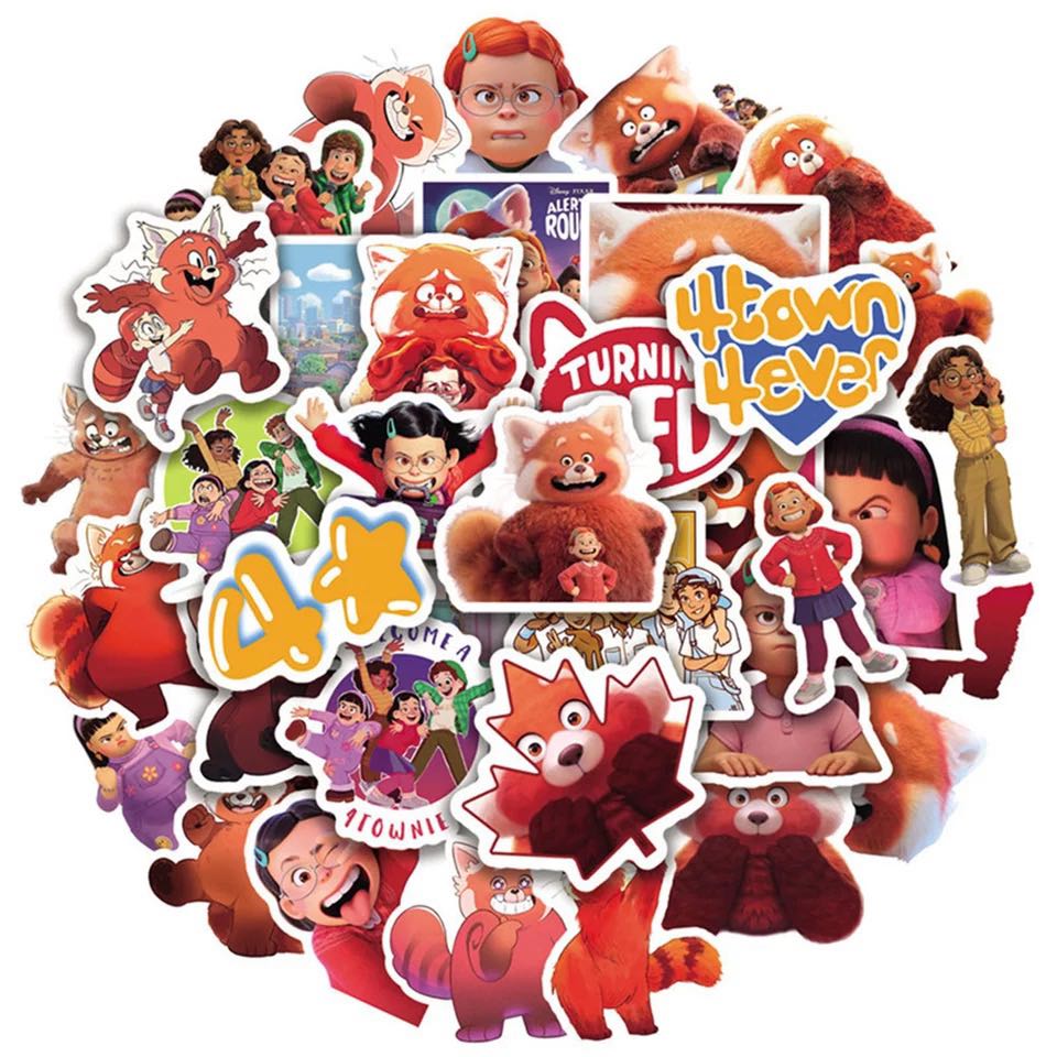 (Stickers) 50pc Turning Red Disney Pixar Animated Movie Chinese Red ...