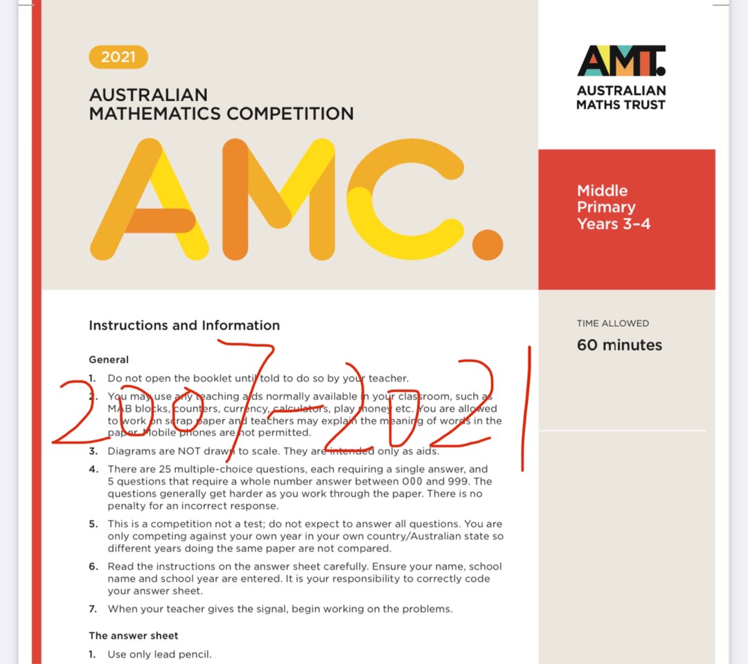 Australia mathematics competition AMC past year papers, Hobbies & Toys ...
