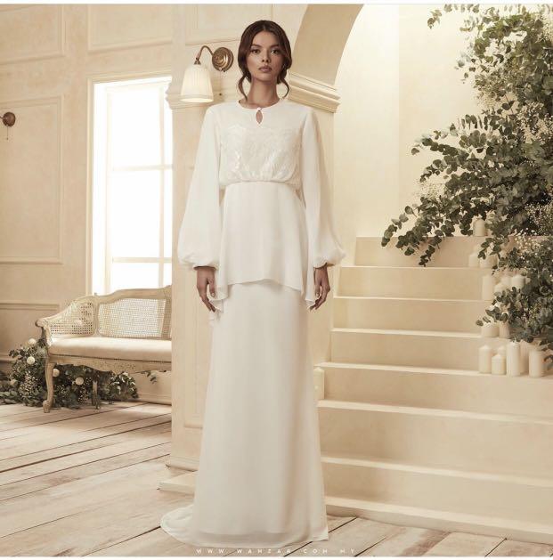 baju nikah wanzar bride series, Women's Fashion, Dresses & Sets ...