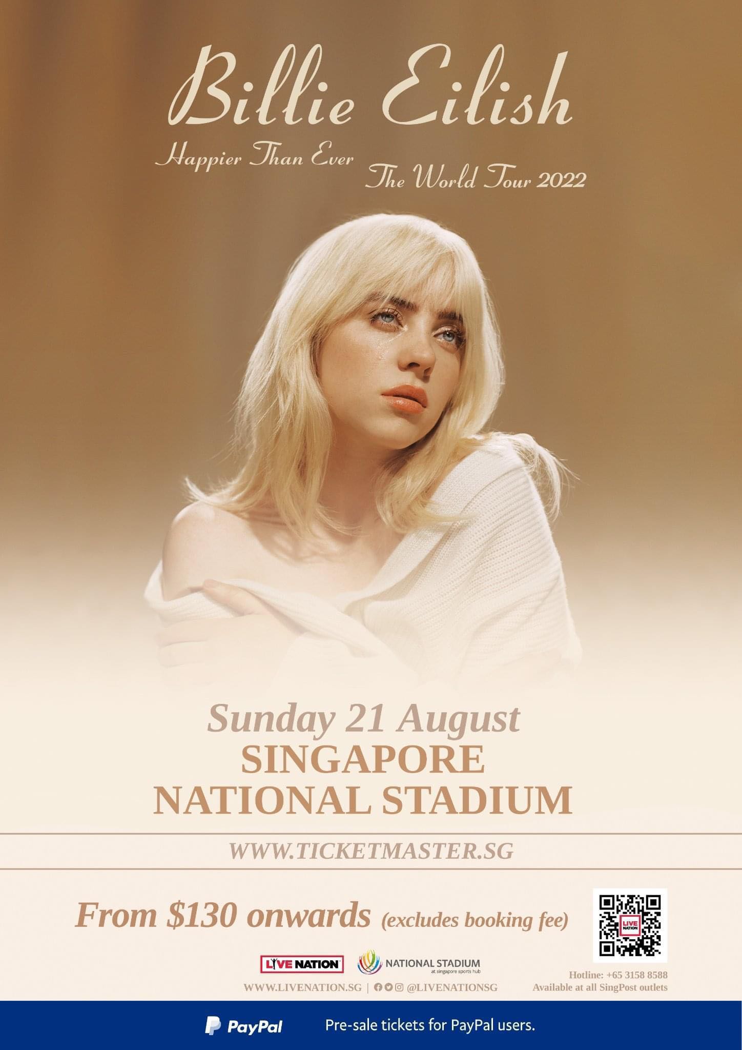 Billie Eilish Singapore Concert 2022, Tickets & Vouchers, Event Tickets ...