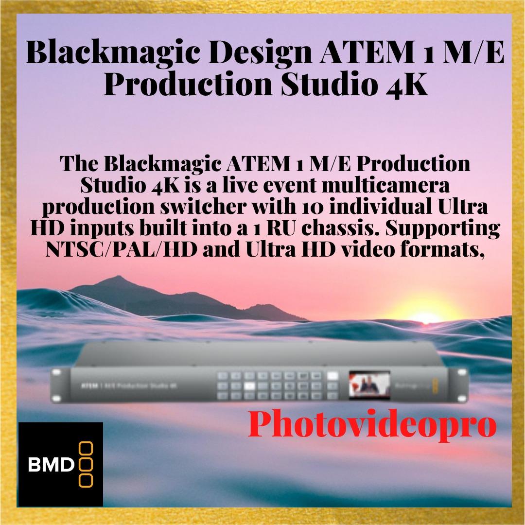 Blackmagic Design ATEM 1 M/E Production Studio 4K, Photography ...