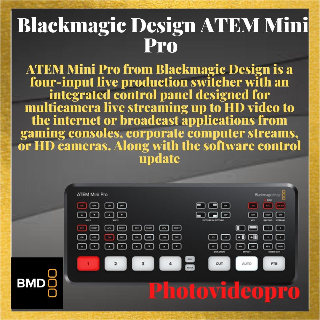 Blackmagic Design ATEM Mini Pro HDM Live Stream Switcher, Photography ...