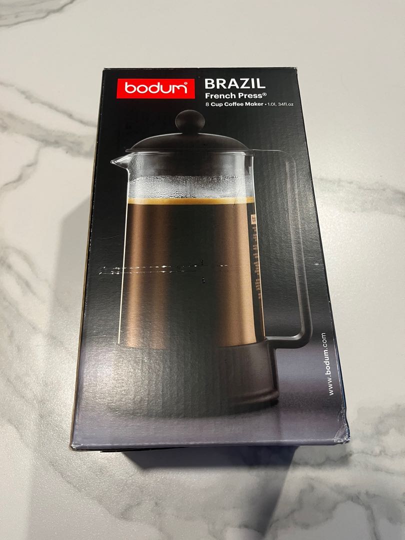 BNIB Bodum Brazil French Press (1 litre), TV & Home Appliances, Kitchen ...
