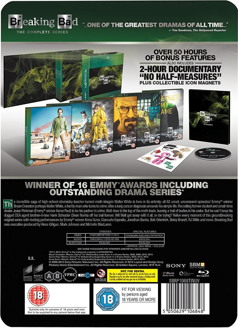 Breaking Bad Complete Series Collector's Edition Tin Blu-ray, TV & Home ...