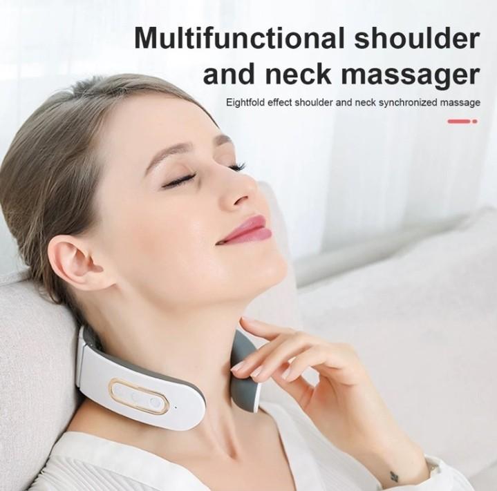 Cervical Electronic Pulse Neck Massager/white, Health & Nutrition ...