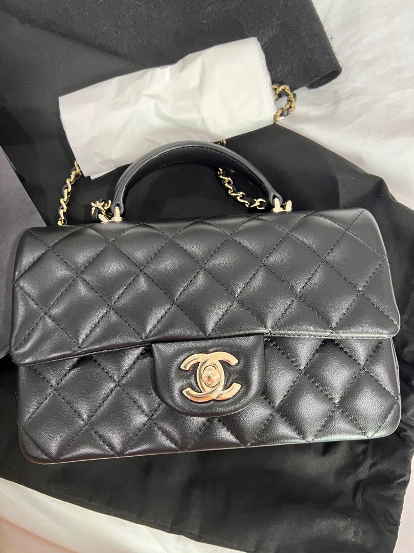Chanel CF mini with handle, Women's Fashion, Bags & Wallets, Cross-body ...