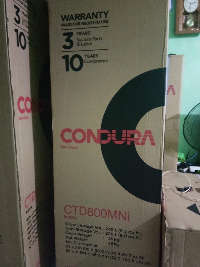 Condura Ctd800mni 8 5 Cu Ft Two Door Refrigerator Tv And Home