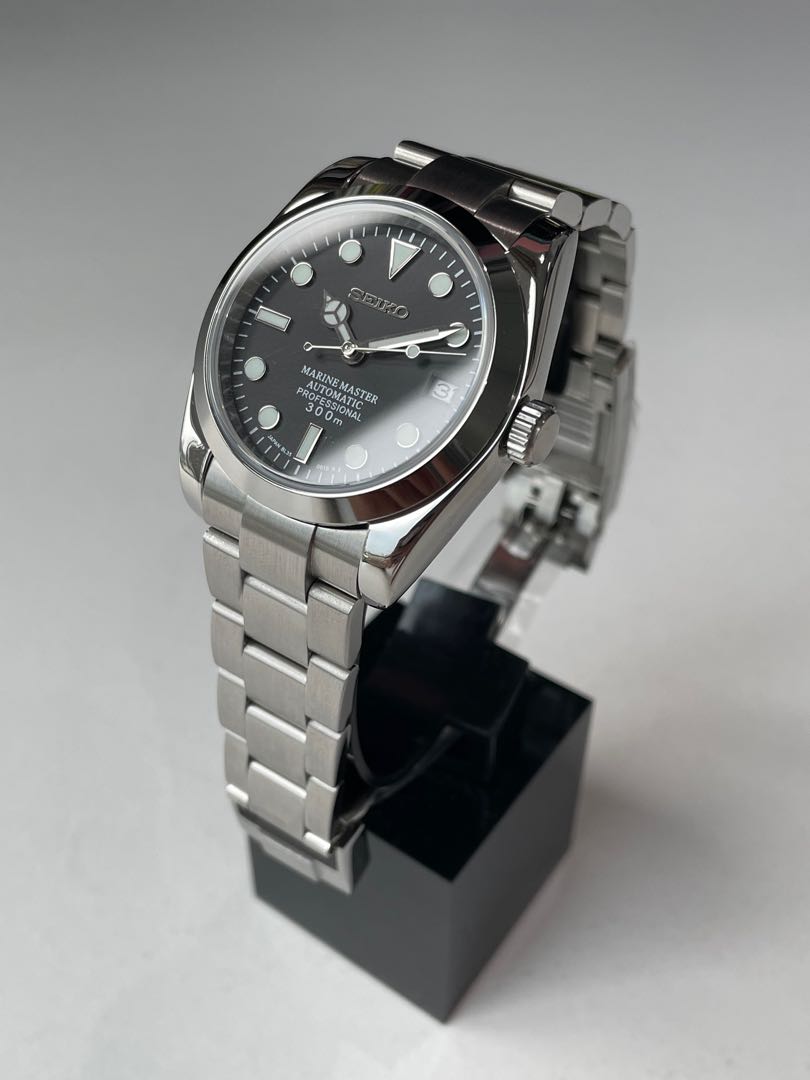 Custom Seiko Mod Explorer 1 Black 36mm, Men's Fashion, Watches ...