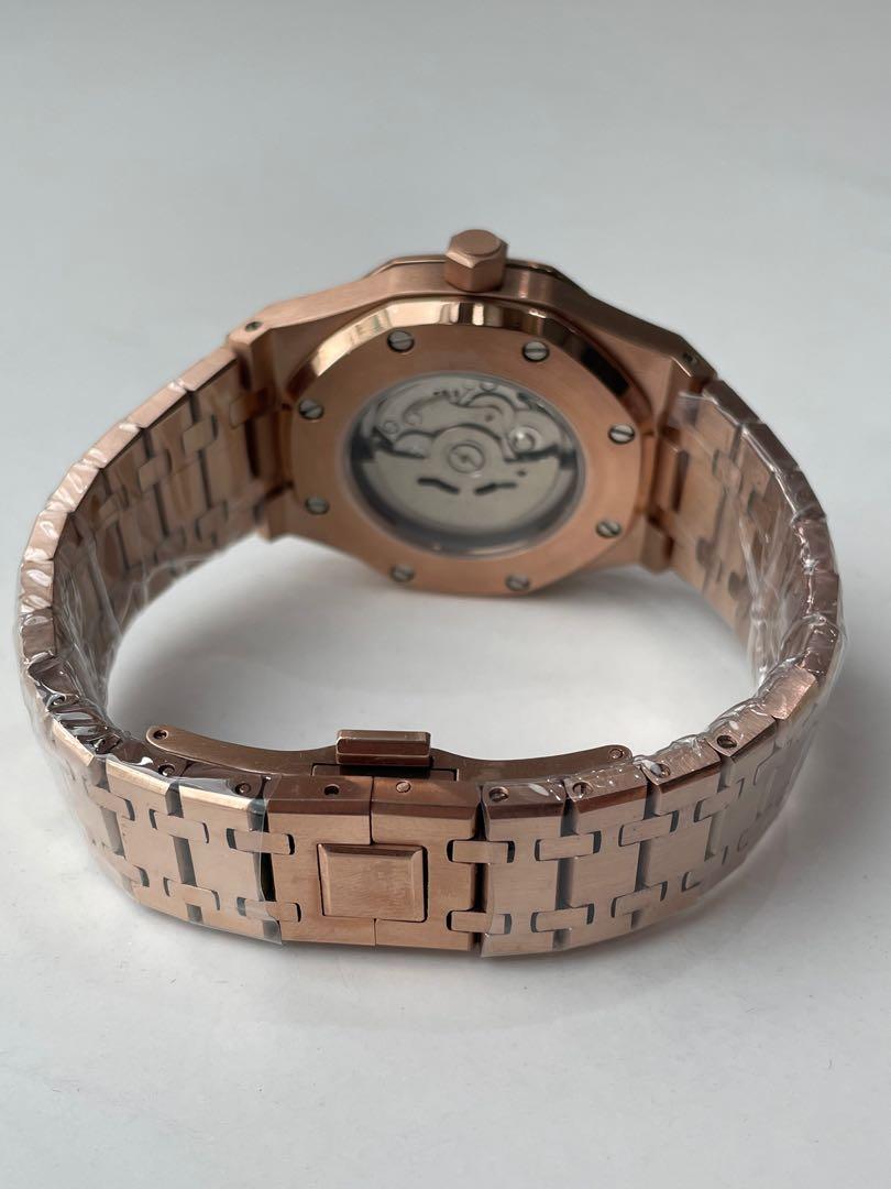 Custom Seiko Mod Rose Gold Green AP 42mm, Men's Fashion, Watches ...