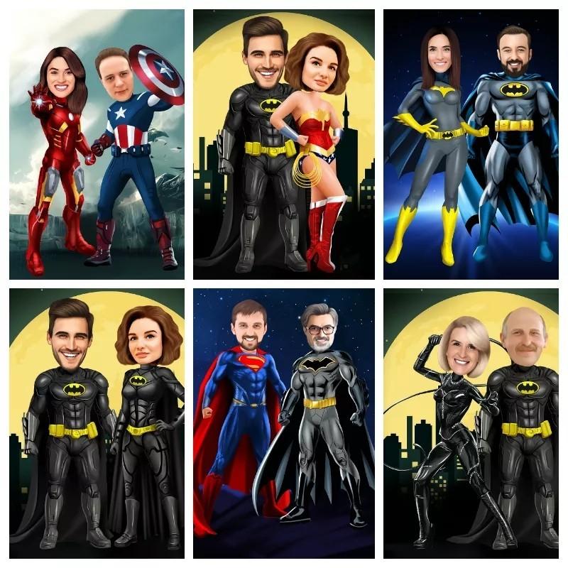 Custom super hero fan art custom canvas, Hobbies & Toys, Memorabilia ...