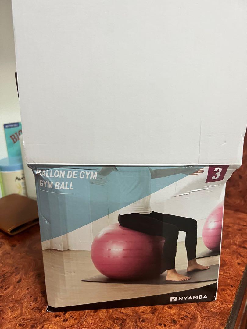Decathlon Gym Ball with free Pump, Sports Equipment, Exercise & Fitness ...