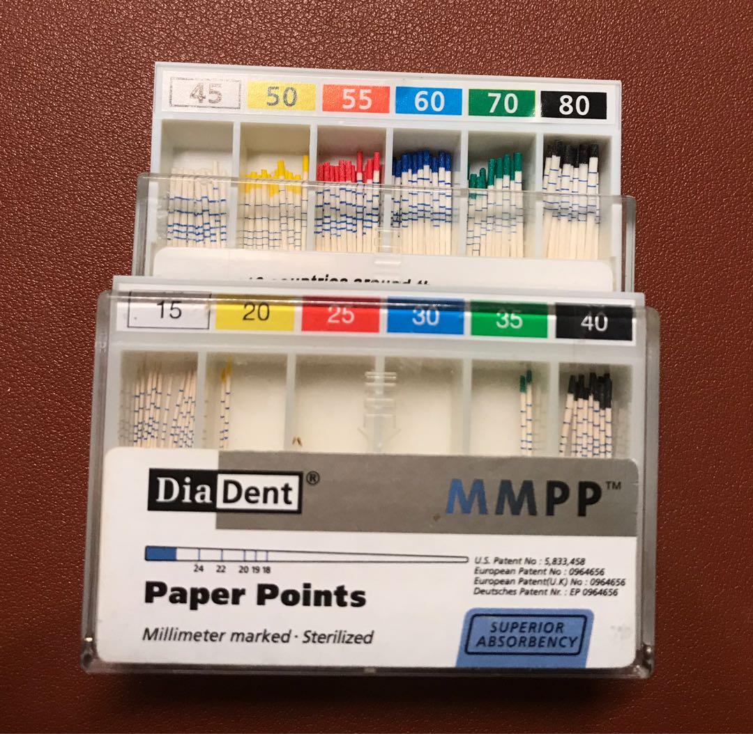 Endo materials(Files/paper points), Health & Nutrition, Medical ...