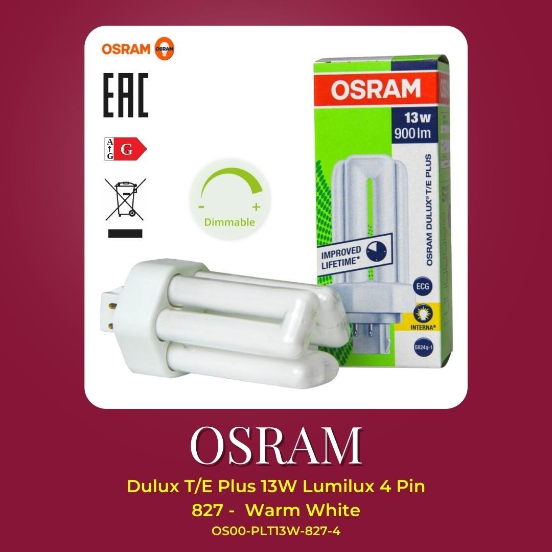 Fluorescent Lamp Bulb - Osram Dulux T/E Plus 13W 827 - 2700K Warm White, Furniture & Home Living ...