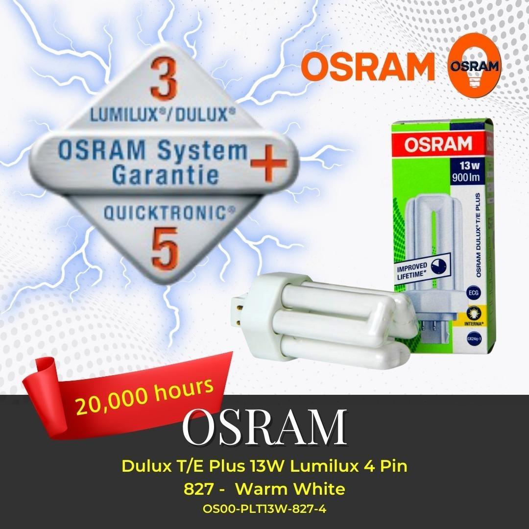 Fluorescent Lamp Bulb - Osram Dulux T/E Plus 13W 827 - 2700K Warm White, Furniture & Home Living ...
