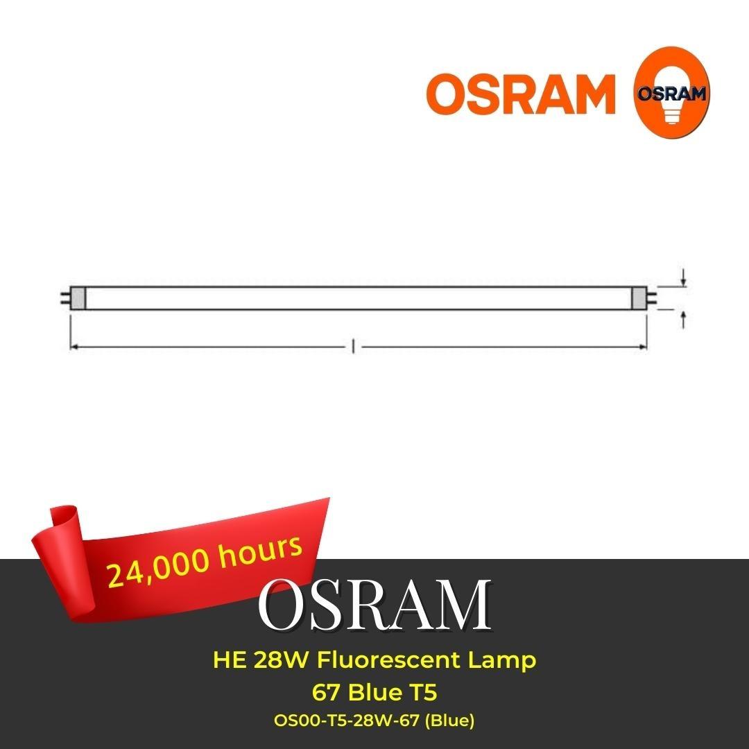 Osram Fluorescent Light Tube Lumilux T5 HE 28W 67 Blue Tubular With G5 Base 67 Blue, Furniture ...
