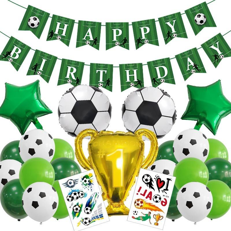 Football Soccer Theme Birthday Party Decorations Including Banner ...