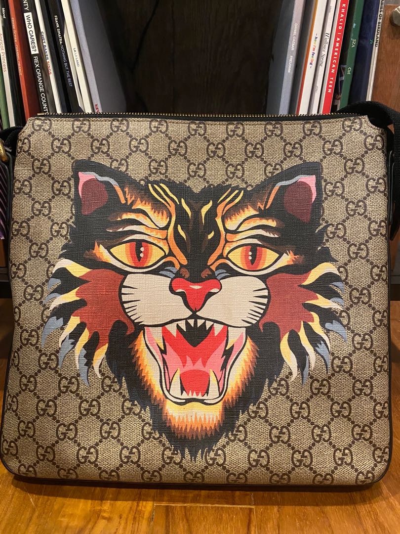 Gucci Angry Cat Crossbody, Men's Fashion, Bags, Sling Bags on Carousell
