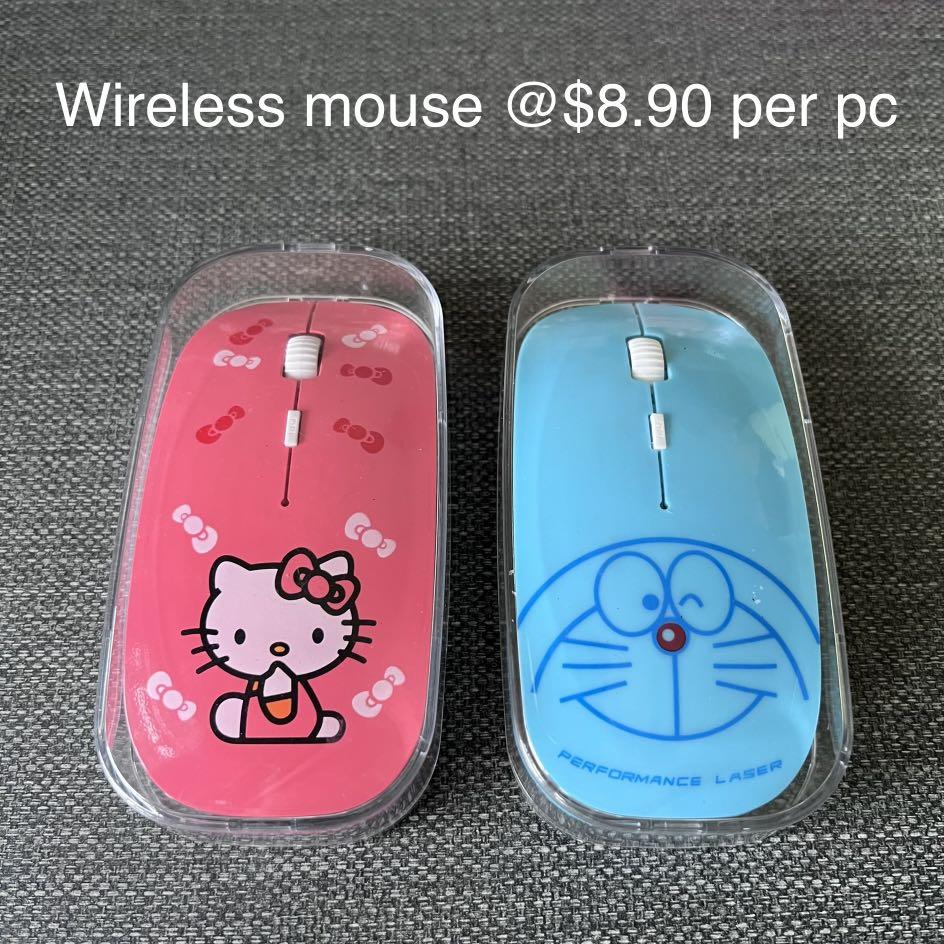 ️HELLO KITTY & DORAEMON WIRELESS MOUSE, Hobbies & Toys, Stationery ...