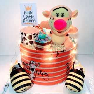 Instock! Tigger Diaper Cake, Babies & Kids, Bathing & Changing, Diapers ...
