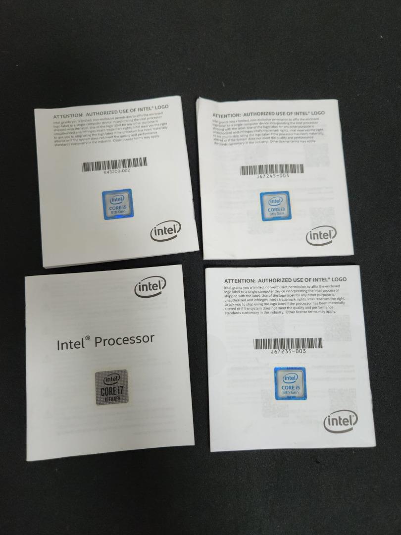 Intel Cpu Stickers Computers And Tech Parts And Accessories Computer Parts On Carousell