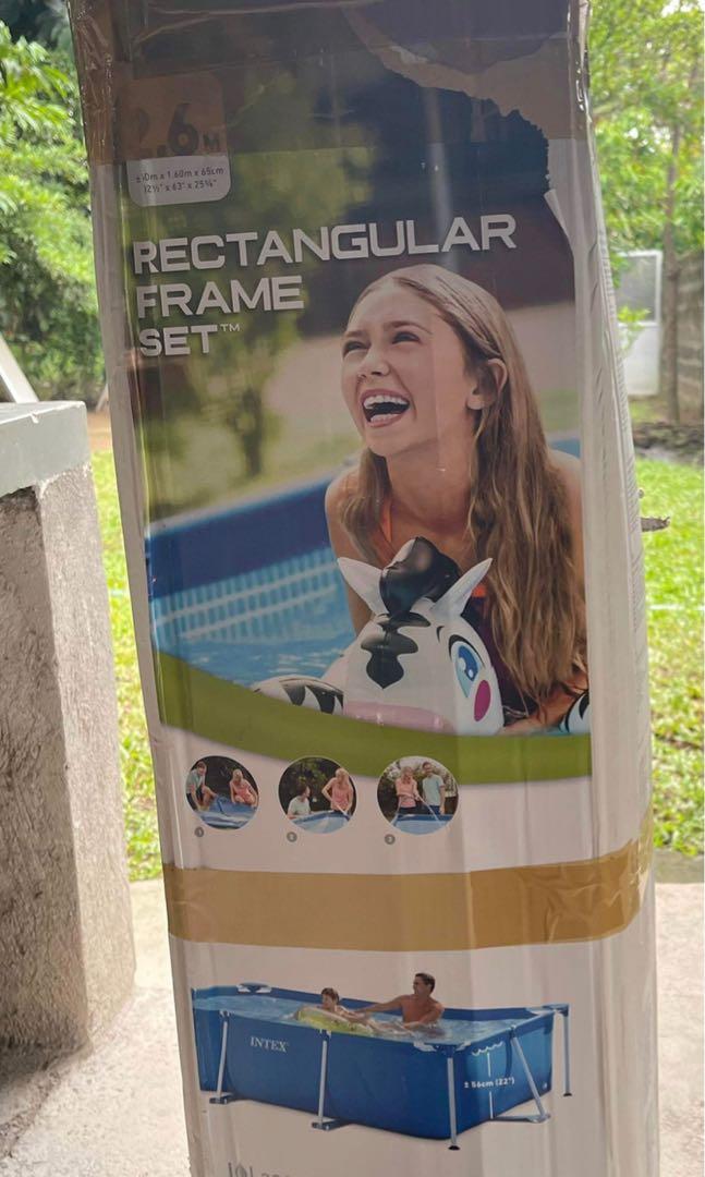 INTEX Portable Swimming Pool, Furniture & Home Living, Outdoor ...