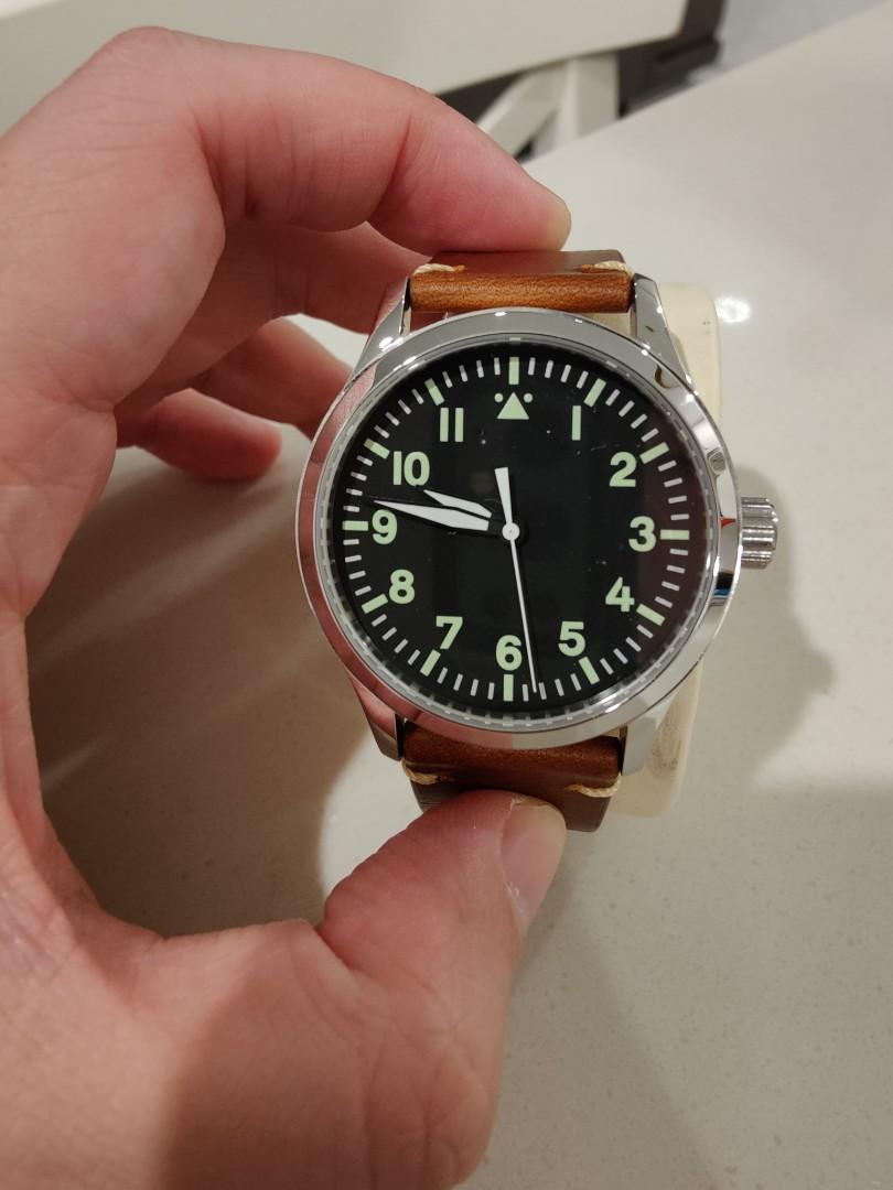 Kickstarter Prototype Automatic Pilot Watch with Sapphire Crystal, Men ...