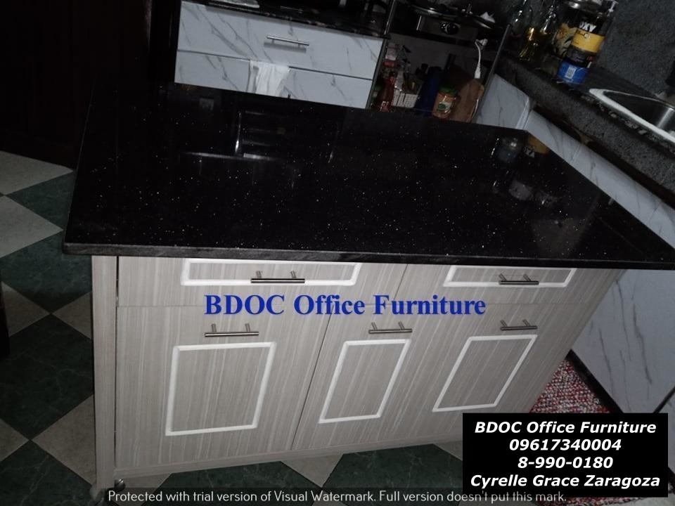 Kitchen Island Counter with Cabinets and Drawers \\ Office Furniture ...