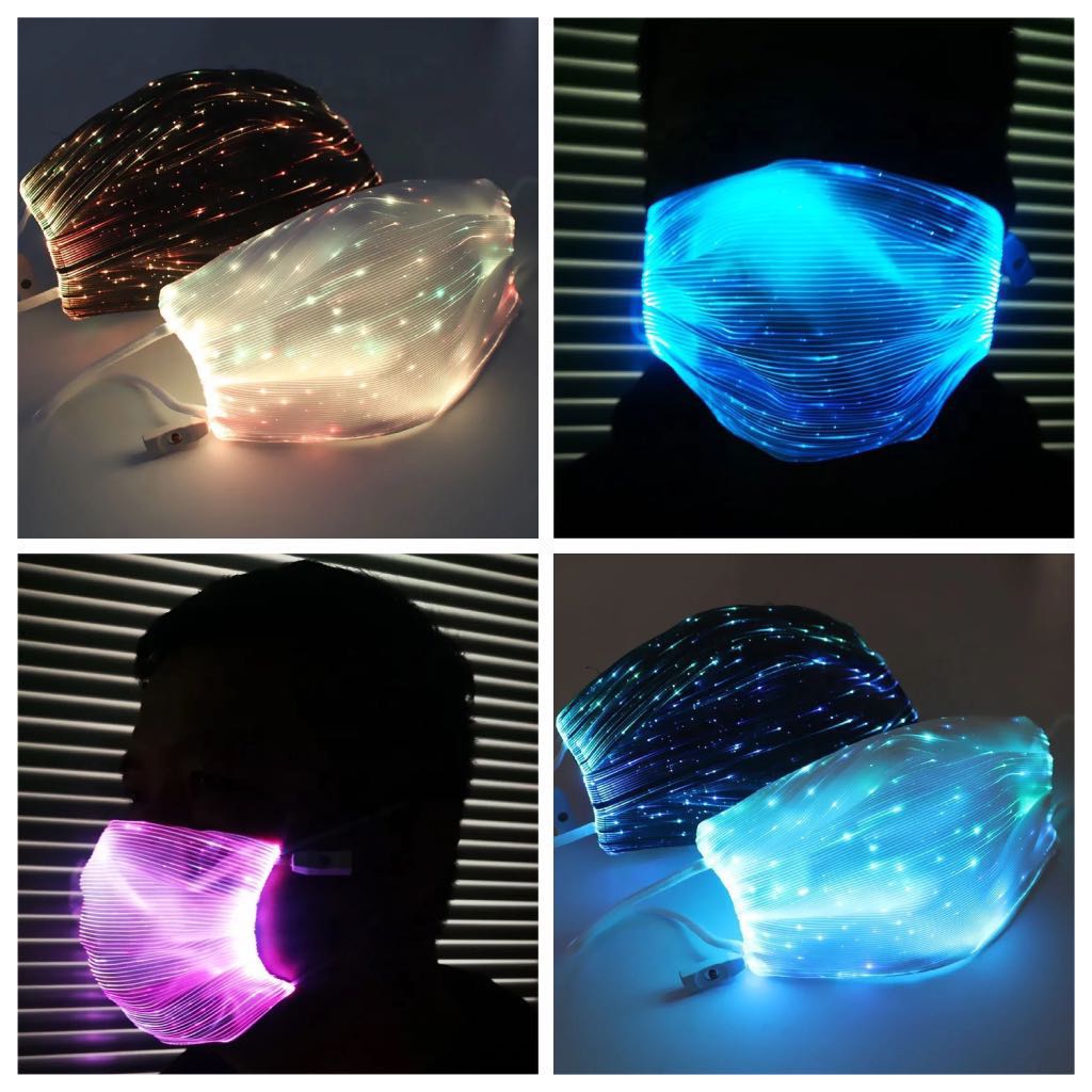 LED Mask Colour-Changing, Cordless LED Flashing Face Mask, Hobbies ...