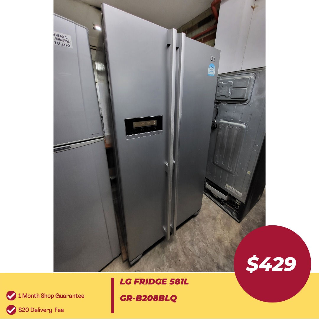 LG Fridge 581L GR-B208BLQ, TV & Home Appliances, Kitchen Appliances ...