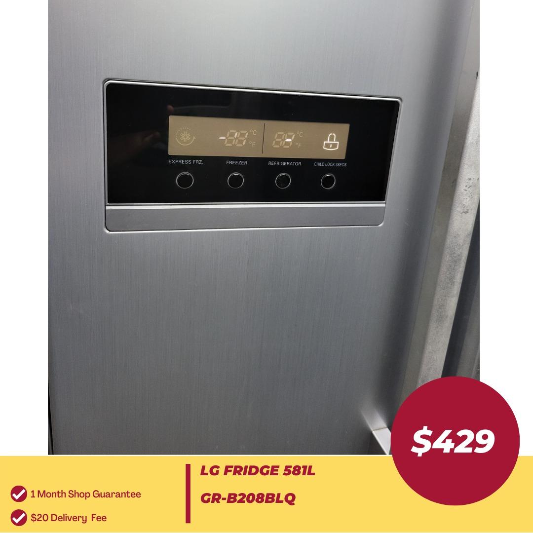 LG Fridge 581L GR-B208BLQ, TV & Home Appliances, Kitchen Appliances ...