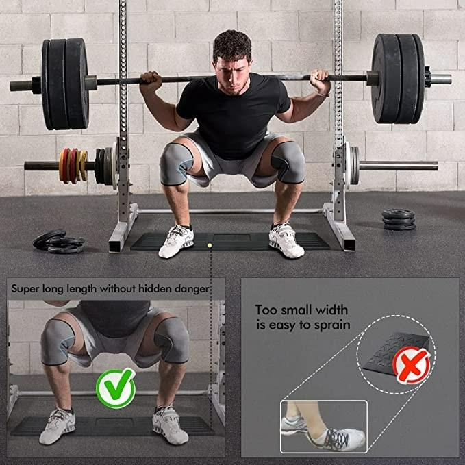 Long Version Squat Wedge Block for Weightlift and Deadlift,Non-Slip ...