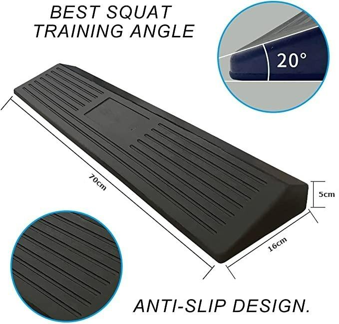 Long Version Squat Wedge Block for Weightlift and Deadlift,Non-Slip ...