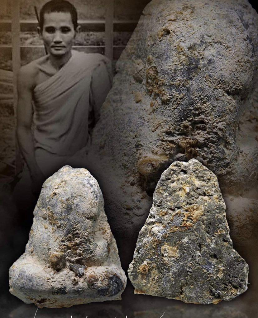 Lp Klom, Pidta Maha Saney, Wat HuRae, BE2514 c/w original temple box ...