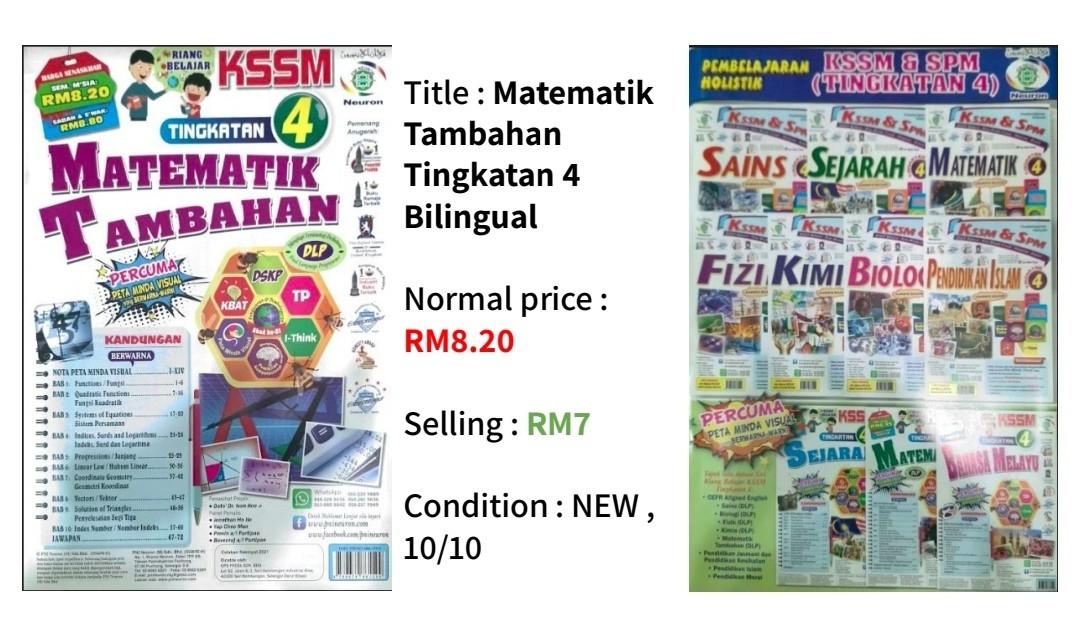 MATEMATIK TAMBAHAN ADDITIONAL MATHEMATICS FORM 4 BILINGUAL SPM KSSM ...