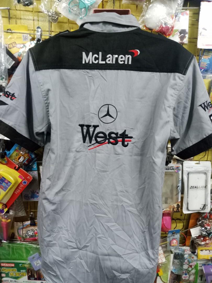 Mercedes Benz F1 Pit Crew Shirt w/ Black Trim, Men's Fashion, Tops ...