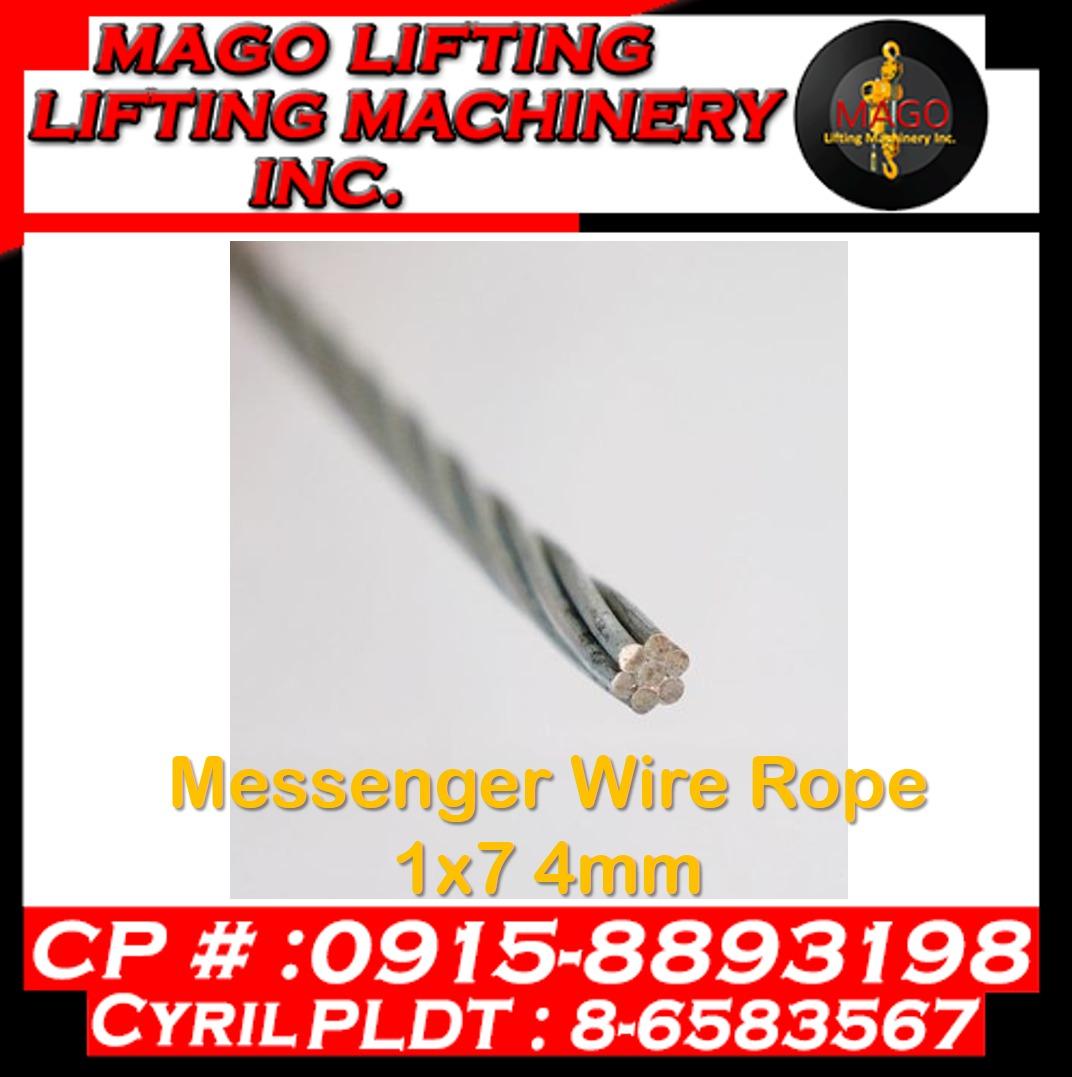 Messenger Wire Rope 1x7 4mm per meter, Commercial & Industrial ...