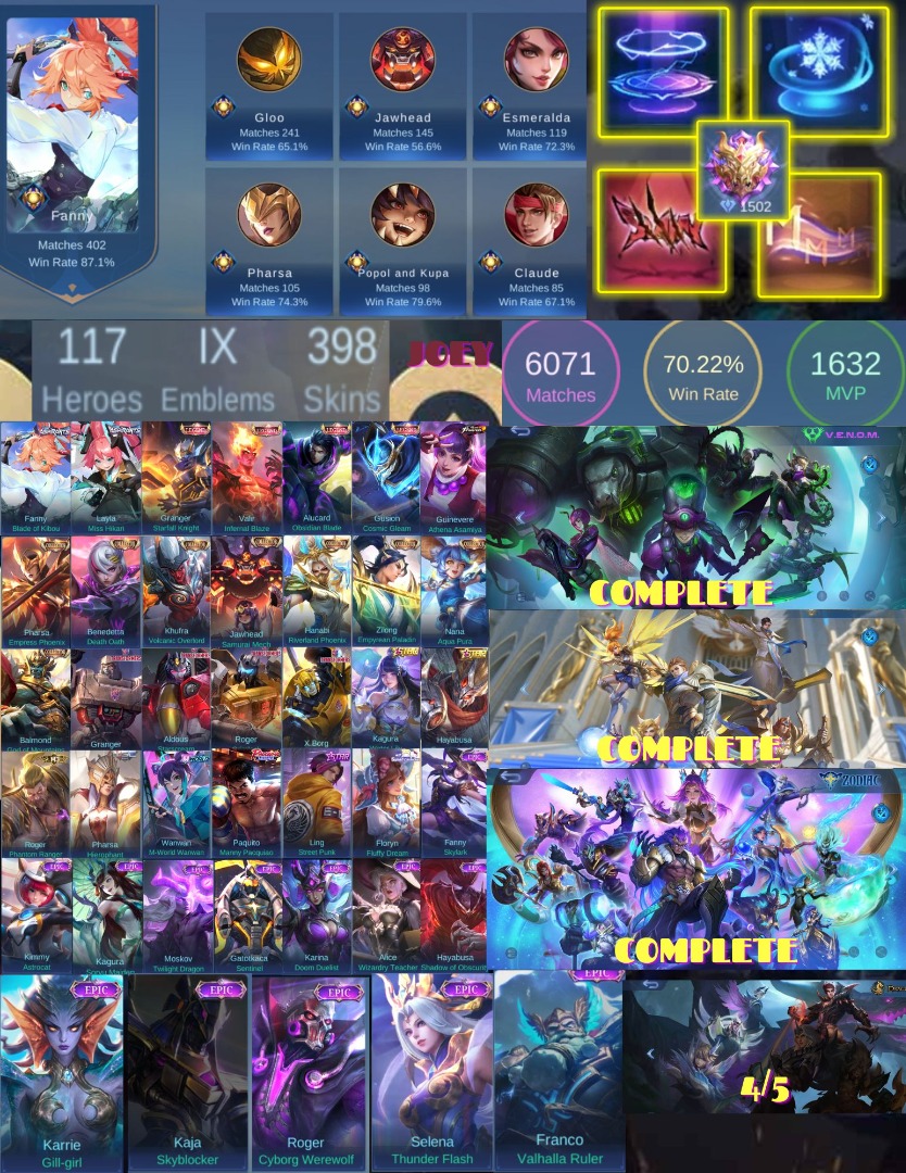 mobile legends account, Video Gaming, Gaming Accessories, In-Game ...