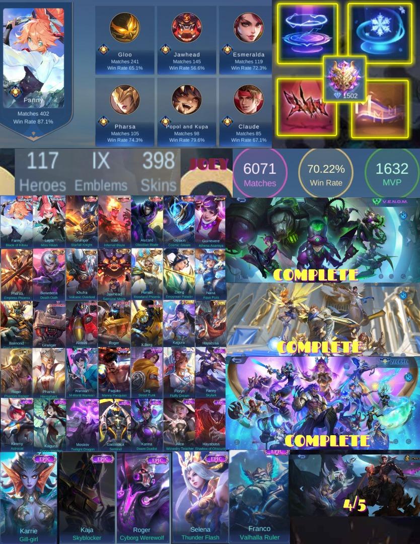 mobile legends account, Video Gaming, Gaming Accessories, In-Game ...