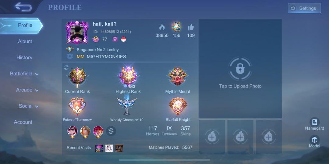 mobile legends Account, Video Gaming, Gaming Accessories, Game Gift ...