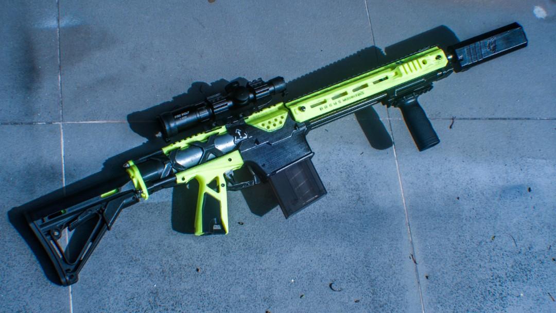 Nerf sniper NEON green/yellow CALIBURN talonclaw hybrid, Hobbies & Toys ...