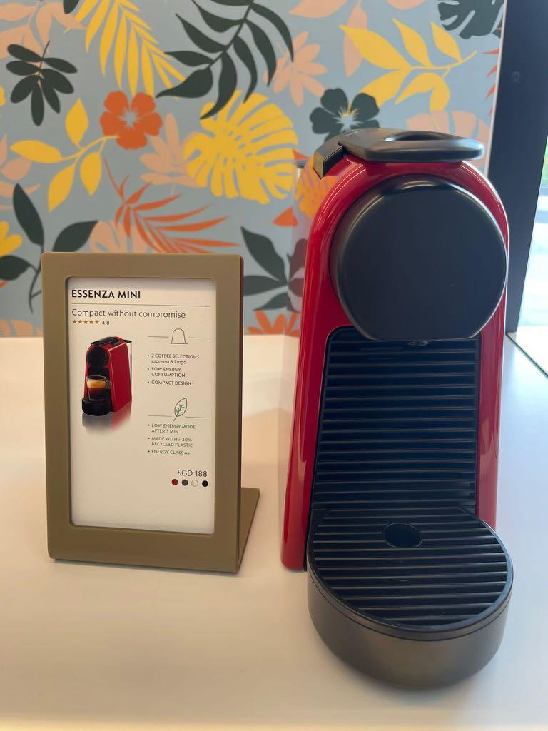 Nespresso Essenza Mini Ruby Red coffee machine, TV & Home Appliances ...