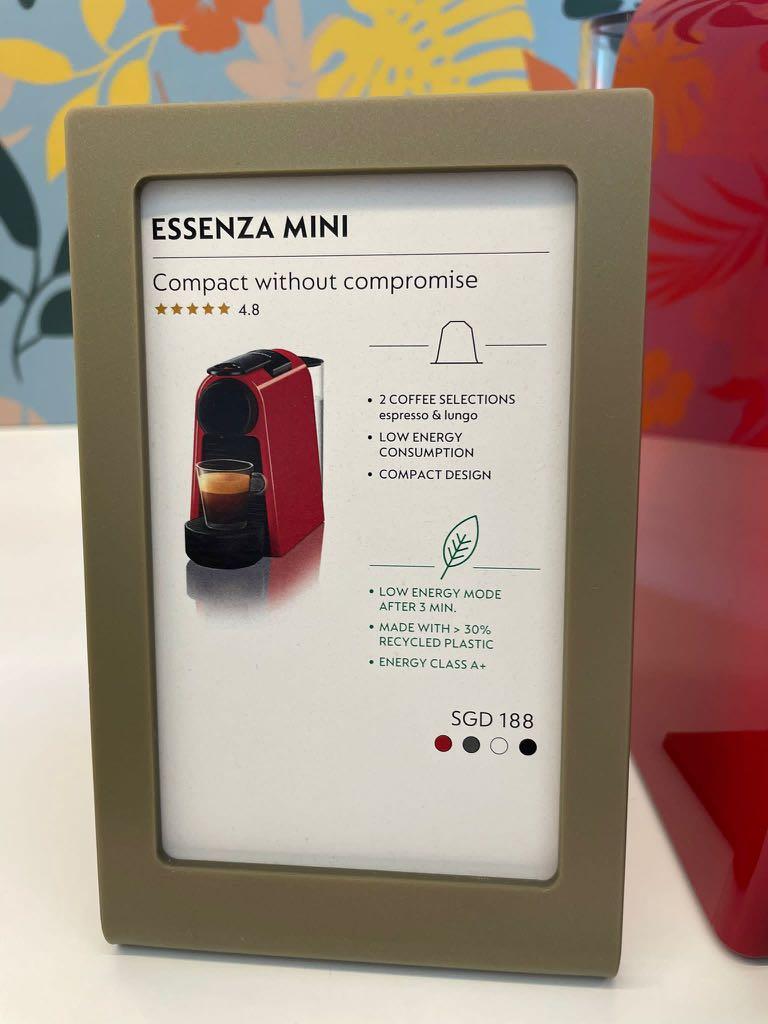 Nespresso Essenza Mini Ruby Red coffee machine, TV & Home Appliances ...