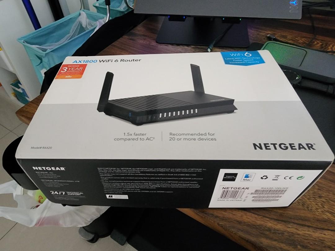 NETGEAR AX1800 WiFi 6 Router, Computers & Tech, Parts & Accessories ...