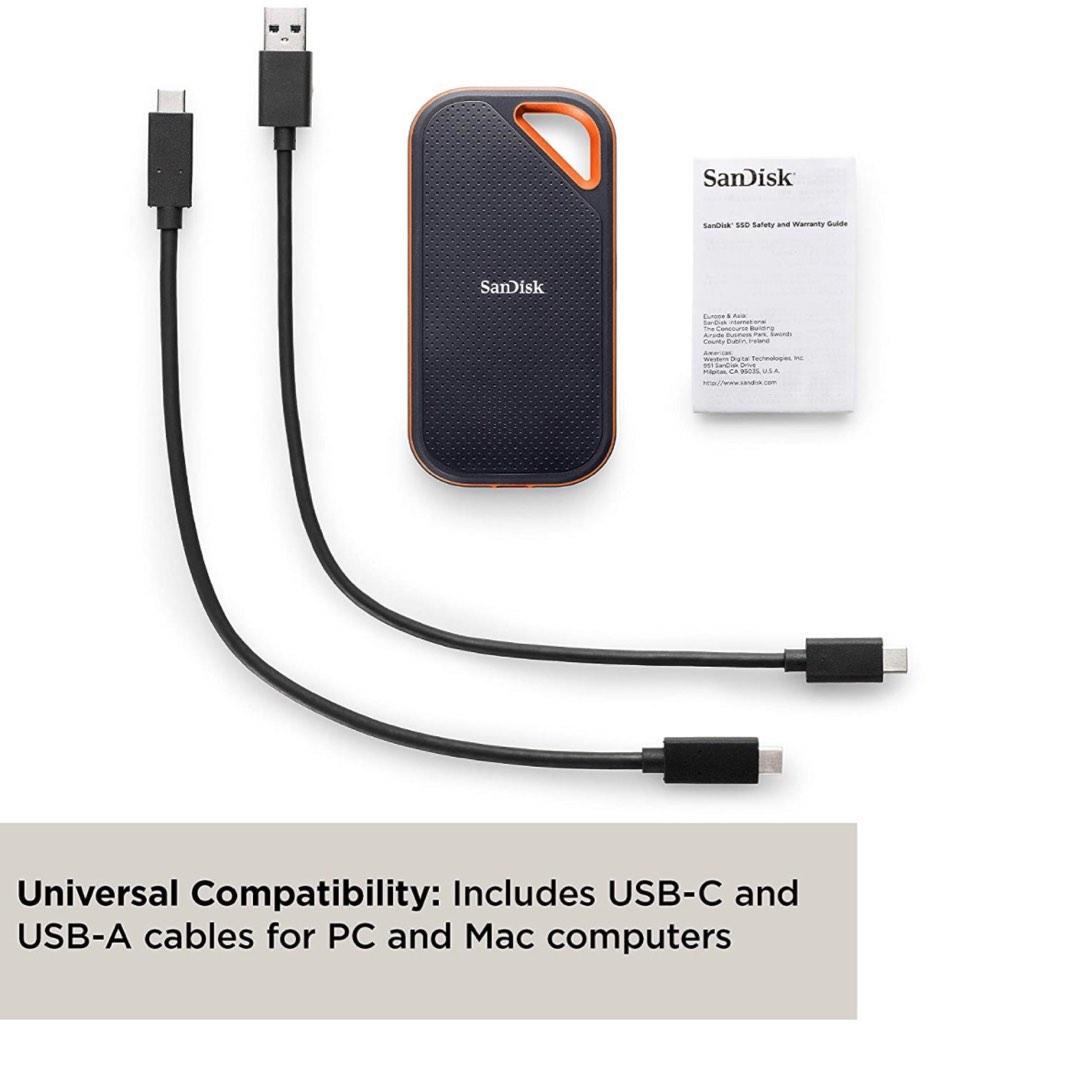 NEW - SanDisk 2TB Extreme PRO Portable SSD, Gen 2x2 - Up to 2000MB/s - USB-C, USB 3.2 Gen 2x2 ...