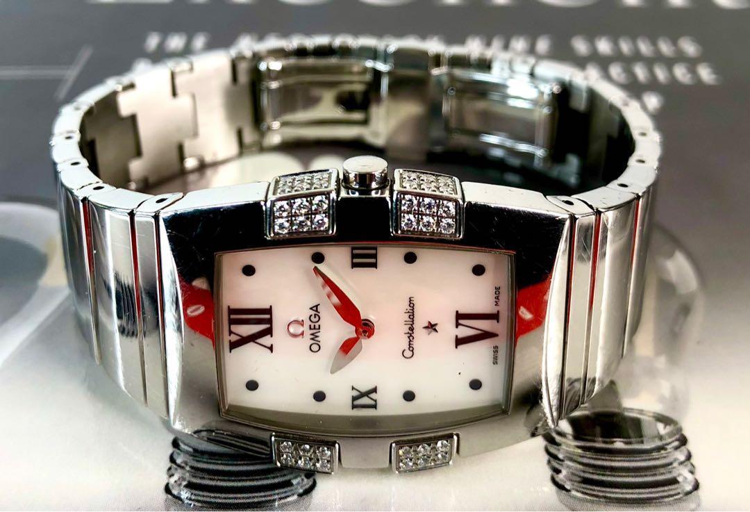 Omega Constellation Quadrella Midsize Watch, Luxury, Watches on Carousell