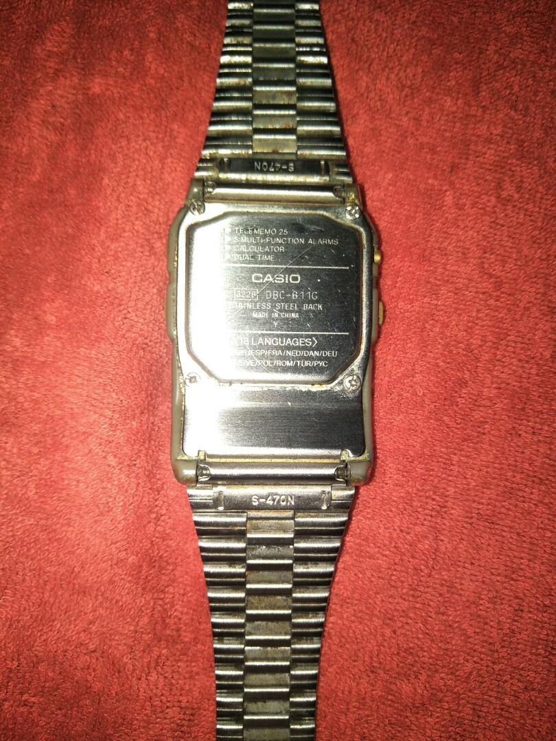 Original Casio Data Bank Watch Gold, Women's Fashion, Watches ...