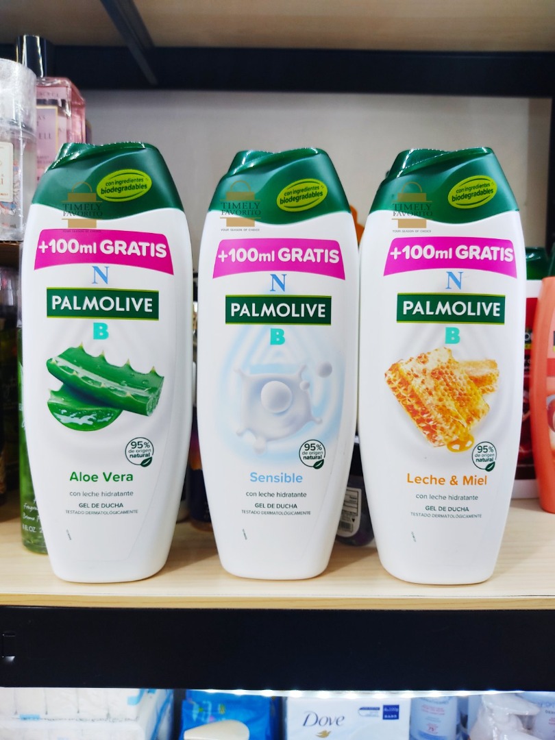 Palmolive Sensitive/Aloe Vera/Milk & Honey Shower Gel 550mL + 100mL ...