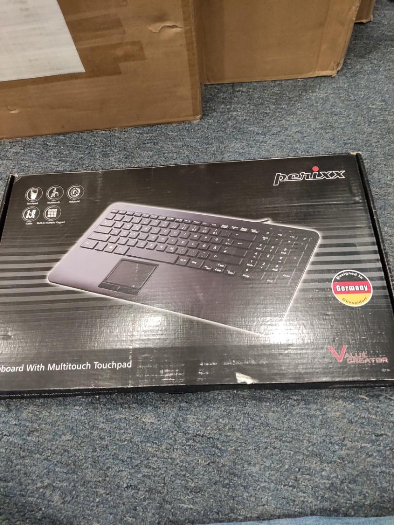 Perixx keyboard with multiitouch touchpad, Computers & Tech, Parts ...